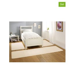 Hanse Home 3tlg. Set: Bettumrandung "Nasty" in Creme - 57% |