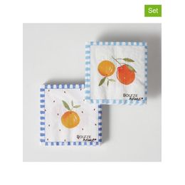 Boltze 2er-Set: Servietten "Fruits" in Gelb/ Orange/ Blau - 2x 20 St&uuml;ck - 10% |