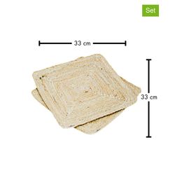 Fynch-Hatton 4er-Set: Tischsets "Utamu" in Beige - (L)33 x (B)33 cm - 17% |