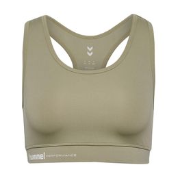 Hummel Sport-BH 'Pulse' Damen Gr&ouml;&szlig;e XL oliv / wei&szlig;