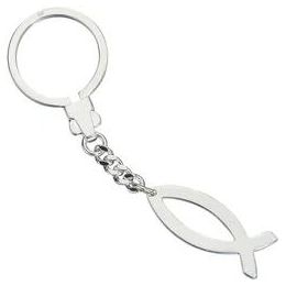 Schlüssel-Anhänger Jobo "Anhänger Ichthys", silber (silber 925), Schlüsselanhänger, Damen, Silber 925 (Sterlingsilber), 925 Silber
