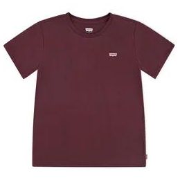 Levi's T-Shirt LEVI'S KIDS "LVG BATWING CHEST HIT TEE", Mädchen, Gr. 14 (158), chocolate truffle, Jersey, Obermaterial: 100% Baumwolle, unifarben, Basic schmal hüftlang, Rundhals, abgesteppte Kante, Shirts, mit Logo Print for GIRLS