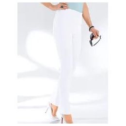 Dehnbund-Hose Stehmann, Damen, Gr. 42, Normalgrößen, weiß, 72% Viskose, 25% Polyamid, 3% Elasthan, unifarben, lang, Hosen