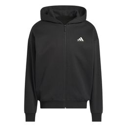 adidas Performance Athletic Zip-Up Hoodie male Black size XXXL