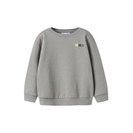 name it Sweatshirt 'NMMOLAF' Jungen Größe 92 hellgelb / hellgrau / schwarz