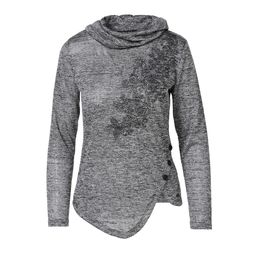 KOROSHI Shirt Damen Gr&ouml;&szlig;e L grau / schwarz