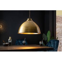 Riess Ambiente Design Hängelampe INDUSTRIAL 45cm gold Metall rund Pendelleuchte höhenverstellbar Riess-Ambiente Industrie & Loft Retro