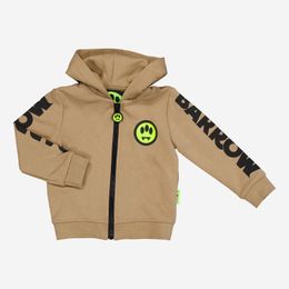 Beigefarbene Kapuzenjacke mit Logo