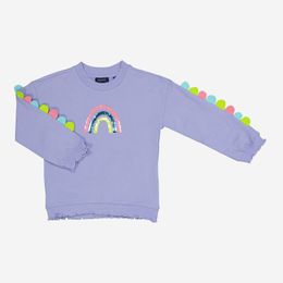 Blue Seven Lilafarbenes Sweatshirt mit Regenbogen-Motiv