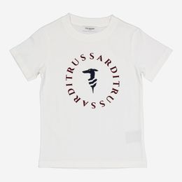 Trussardi Weißes T-Shirt mit Logo