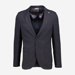 Manuel Ritz Dunkelgrau-weißer Blazer mit Birdseye-Muster