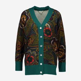 Mehrfarbige Strickjacke aus Wolle