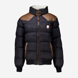 Geographical Norway Schwarze Pufferjacke mit Logo-Details
