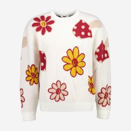 Urban Threads Cremefarbener Pullover mit Blumenmuster