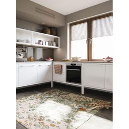 benuta Nest Kurzflor Teppich Casa Multicolor 200x200 cm - Moderner Kurzflor-Teppich für Wohnzimmer