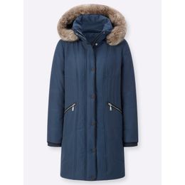 WITT Damen Steppjacke mit abnehmbarer Kapuze, dunkelblau, Gr&ouml;&szlig;e 22