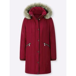 WITT Damen Steppjacke mit abnehmbarer Kapuze, dunkelrot, Gr&ouml;&szlig;e 22