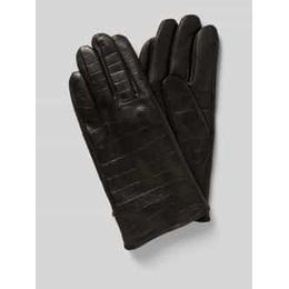 JOOP! Handschuhe aus Lammnappa mit Label-Detail