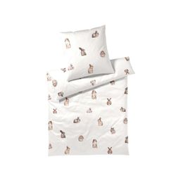Elegante Bettwäsche Bunnies in leinen | Gr.: 80 x 80 cm