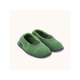 Kitz-Pichler Woll-Hausschuhe "Ronja GM" in Khaki | Gr.: 39