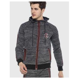 Cipo & Baxx Cipo & Baxx Jacke Hoodie Sweatjacke in GREYMELANGE | Gr.: L