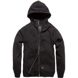Vintage Industries Sweatjacke "Basing Hooded Sweatshirt" in Schwarz | Gr.: S