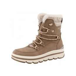 Tom Tailor Schnürstiefel in Beige | Gr.: 42