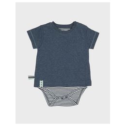 OrganicEra Baby Kurzarm-Bodyshirt in Indigo Melange | Gr.: 6-12 Monate