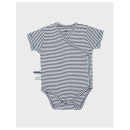 OrganicEra Baby Wickel-Kurzarmbody in Indigo Melange | Gr.: 12-18 MONATE