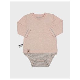 OrganicEra Baby Langarm-Bodyshirt in Rose Melange | Gr.: 0-3 MONATE