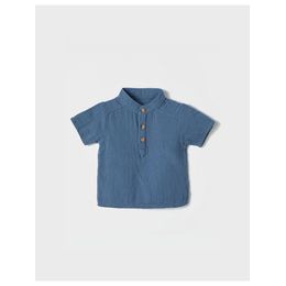 OrganicEra Kurzarmshirt in Indigo | Gr.: 6-12 Monate