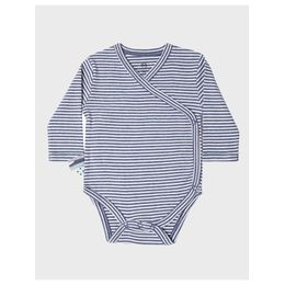 OrganicEra Baby Wickel-Langarmbody in Indigo Melange | Gr.: 12-18 MONATE