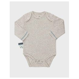 OrganicEra Baby Langarmbody in Grey Melange | Gr.: 6-12 Monate