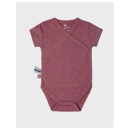OrganicEra Baby Wickel-Kurzarmbody in Bordeaux Melange | Gr.: 6-12 Monate
