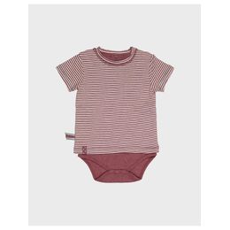 OrganicEra Baby Kurzarm-Bodyshirt in Bordeaux Melange | Gr.: 3-6 MONATE
