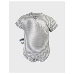 OrganicEra Baby Wickel-Kurzarmbody in Grey Melange | Gr.: 3-6 MONATE