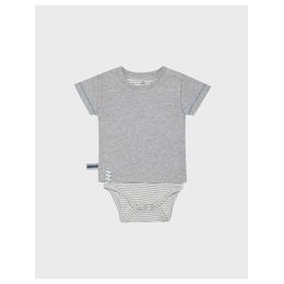 OrganicEra Baby Kurzarm-Bodyshirt in Grey Melange | Gr.: 18-24 MONATE