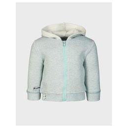 OrganicEra Baby Kapuzen-Sweatjacke in Aqua Melange | Gr.: 3-6 MONATE