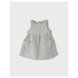 OrganicEra Baby Kleid in Antrasith Striped | Gr.: 18-24 MONATE
