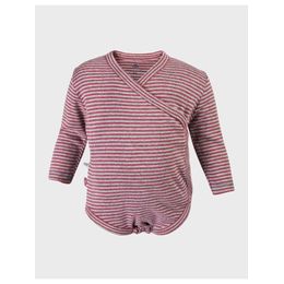 OrganicEra Baby Wickel-Langarmbody in Bordeaux Melange | Gr.: 6-12 Monate