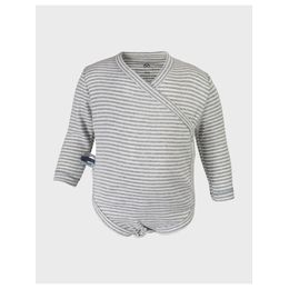 OrganicEra Baby Wickel-Langarmbody in Grey Melange | Gr.: 3-6 MONATE