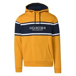 KOROSHI Hoodie Herren Gr&ouml;&szlig;e L navy / gelb / wei&szlig;