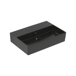 Villeroy & Boch V&B Waschtisch Memento 2.0 60x42cm, geschli., o. &Uuml;L, P black C-plus ; Villeroy & Boch (4A226FR7)