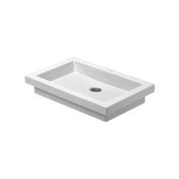 Duravit Aufsatzwaschtisch 2nd floor 58x41,5cm, geschli., o. HL, &Uuml;L, HLB, we (0317580000)