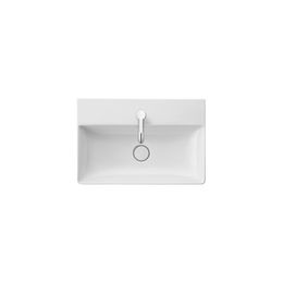 Duravit M&ouml;belwaschtisch Com, DuraSquare geschli. 60x40cm, o. &Uuml;L, m HLB, 1 Hahnloch, wei&szlig; (2356600071)