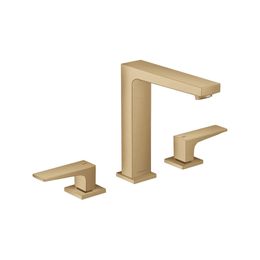 Hansgrohe 3-Loch-Waschtischarmatur 160 Metropol m HG, Pus-Op-Abl, A 152mm, brush. bron (32515140)