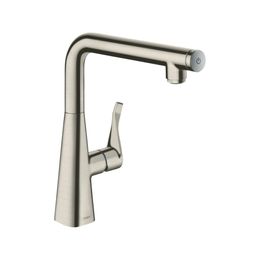 Hansgrohe Sp&uuml;ltisch-Einhebelmischer 260 Metris Select M71 1jet, Edelstahl-Optik (14847800)