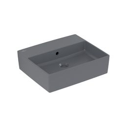 Villeroy & Boch V&B Aufsatzwaschtisch Memento 2.0 mit &Uuml;berlauf, graphite C-plus, 50x42cm ; Villeroy & Boch (4A0752i4)