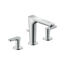 Hansgrohe 3-Loch-Waschtischarmatur Axor Citterio C cubic cut, c, A 135mm, Zugst. Abl.garn (49061000)