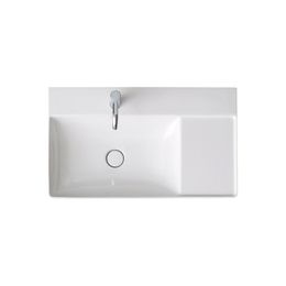 Duravit M&ouml;belwaschtisch asy geschli. DuraSquare 80x47cm, o &Uuml;L, m HLB, Beck. li, 1 HL, we (2348800071)